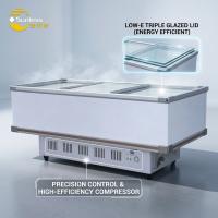 China 200L - 710L Display Fridges Freezers Commercial Glass Front Fridge Direct Cooling for sale