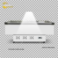 China Direct Cooling Display Chest Freezer Sliding Door Commercial Ice Freezer for sale