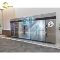 China Large Capacity Commercial Upright Freezer 2 - 6 Door Stainless Steel Refrigerator Freezer CE Approved for sale