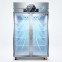 China Dual Temp Commercial Upright Freezer Direct Cooled Four Door Fridge Freezer Movable for sale