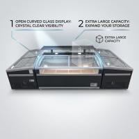 China Manual Defrost Ice Cream Display Freezer Single Temperature Commercial Island Freezer 560W for sale