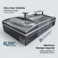 China LED Lighting Deep Island Freezer Digital Temperature Deep Freezer Island Manual Defrost for sale