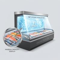 China Single Temperature Island Chest Freezer Direct Cooling Deep Freezer Island Manual Defrost for sale