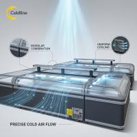 China Supermarket Fridge Island Freezer Sliding Glass Lid Combined Island Display Refrigerator for sale