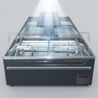 China 560W Combined Island Freezer Direct Cooling Supermarket Island Freezer Sliding Door for sale