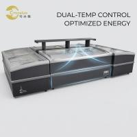 China Refrigerator Plug in Chest Chiller Panorama Price Hshg Showcase Display Plug in Deep Combined Integral Glass Door Island Freezer for sale