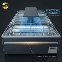 China Double Doors Combined Island Freezer Top Opening Sliding Lid Chest Freezer Auto Defrost for sale