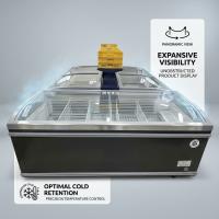 China LED Lighting Deep Island Freezer Digital Temperature Deep Freezer Island Manual Defrost for sale