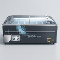 China Static Combined Deep Single Island Display Cabinet Refrigerator for Supermarket for sale