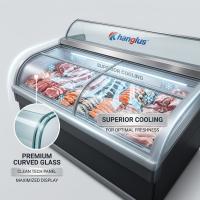 China Supermarket Fridge Island Freezer Sliding Glass Lid Combined Island Display Refrigerator for sale