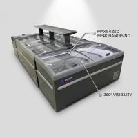 China 340W Combined Island Freezer Thermostat Commercial Refrigeration Equipment Double Doors for sale