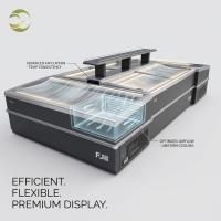 China Refrigerator Plug in Chest Chiller Panorama Price Hshg Showcase Display Plug in Deep Combined Integral Glass Door Island Freezer for sale