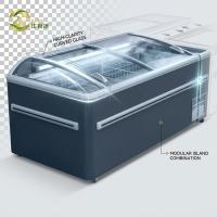 China Double Doors Combined Island Freezer Top Opening Sliding Lid Chest Freezer Auto Defrost for sale