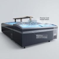 China LED Lighting Deep Island Freezer Digital Temperature Deep Freezer Island Manual Defrost for sale