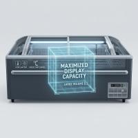 China Manual Defrost Ice Cream Display Freezer Single Temperature Commercial Island Freezer 560W for sale