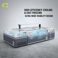 China Auto Defrost Open Island Freezer 600L - 1000L Island Display Freezer Direct Cooling for sale