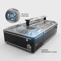 China Double Doors Combined Island Freezer Direct Cooling Commercial Display Freezer 600L - 1000L for sale