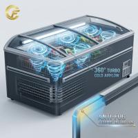 China China Factory Supermarket Island Display Combined Fridge Freezer Refrigerator for Frozen Food for sale
