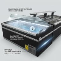 China LED Lighting Deep Island Freezer Digital Temperature Deep Freezer Island Manual Defrost for sale