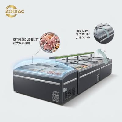 China Direct Cooling Popsicle Display Freezer 340W - 560W Ice Cream Display Refrigerator Auto Defrost for sale