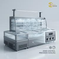 China Supermarket Fridge Island Freezer Sliding Glass Lid Combined Island Display Refrigerator for sale