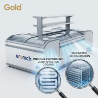 China 340W Combined Island Freezer Thermostat Commercial Refrigeration Equipment Double Doors for sale