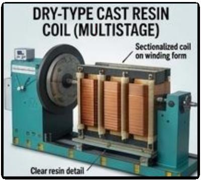 China Three Phase Transformer Coil Winding Machine 1500mm Axis Length 1200kg Load Capacity for sale
