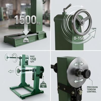 China Flat Wire Foil Current Transformer Coil Winding Machine 1500kg 0-150rpm 4KW for sale