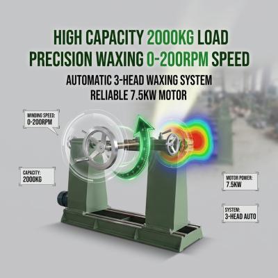 China Three Head Automatic Low Voltage Transformer Coil Winding Machine 2000kg 0-200rpm 7.5KW for sale
