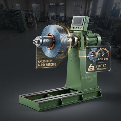 China Automatic CNC Amorphous Alloy Transformer Coil Winding Machine 2000kg 0-200rpm 3KW for sale