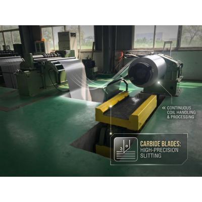 China Silicon Steel Slitting Machine Tungsten Carbide Blade CRGO Transformer Core Slitter ZJX1250 for sale