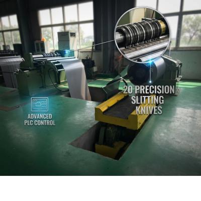 China Transformer Silicon Steel Slitting Machine 20 Slitting Knives PLC Control Core Slitter for sale