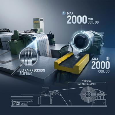 China Silicon Steel Slitting Machine 2000mm Coil Outer Diameter Transformer Core Slitter ZJX1250 for sale