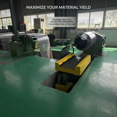 China Silicon Steel Slitting Machine High Material Yield Transformer Core Slitting Line for sale