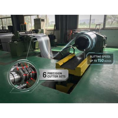 China Silicon Steel Slitting Machine 6 Cutter Sets 150m/min Transformer Core Slitter for sale
