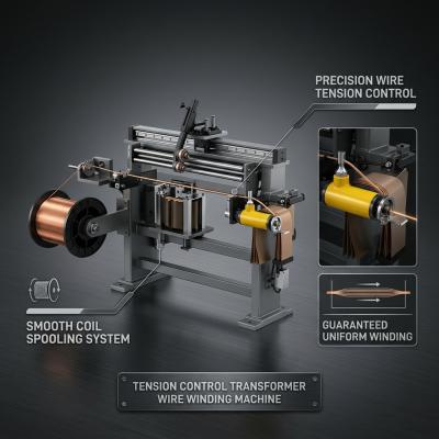 China Tension Control Transformer Wire Winding Machine Coil Spooling Wire Winder for sale