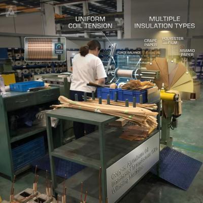 China Copper Aluminum Oil Immersed Transformer Wire Winding Machine Coil Winder for sale