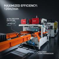 China Transformer Corrugated Fin Folding Machine 120m/min Cutting Speed Fin Cutter for sale