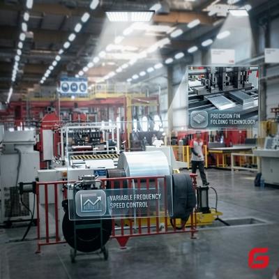China Transformer Corrugated Fin Folding Machine Variable Frequency Speed Fin Press for sale