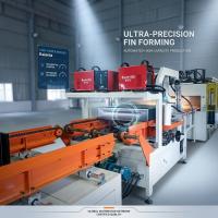 China Automatic Transformer Corrugated Fin Folding Machine Oil Tank Fin Forming Line for sale