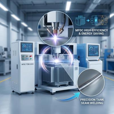 China Energy Saving Transformer Oil Tank Welding Machine MFDC Seam Welding Line for sale