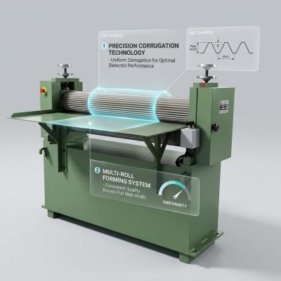 China Transformer Insulation Paper Board Corrugating Machine 3 Roll Forming Unit for sale
