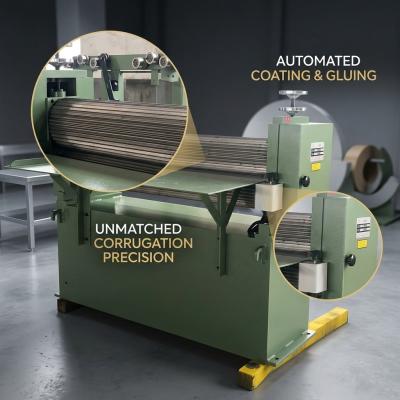 China Transformer Insulation Paper Board Corrugating Machine Automatic Glue Station for sale