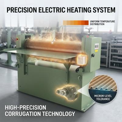 China Transformer Insulation Paper Board Corrugating Machine Electric Heating System for sale