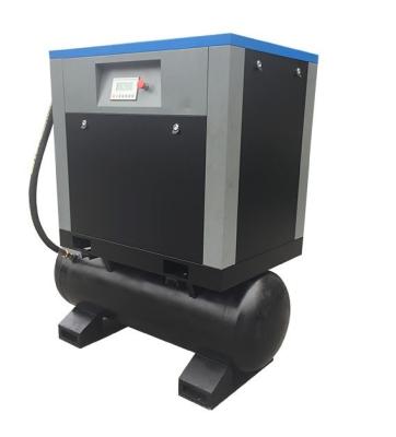 China Compact screw air compressor with tank and air dryer mounted for sale