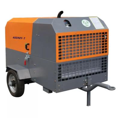 China 110kw Diesel Engine Mining Portable Screw Air Compressor with Jack Hammer for sale