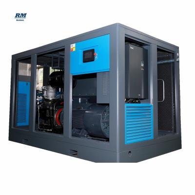China 90kw 6 Bar Energy Saving Two Stage Electric Screw Air Compressor energy saving for sale