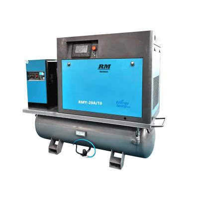 China 1m3/min 8bar small all in one screw compressor for sandblasting machine 380v/50hz for sale