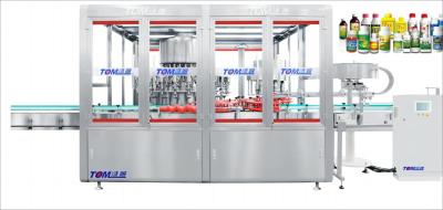 China High Speed Monoblock Filler Capper Machine 100ml-1L 12 Heads for sale