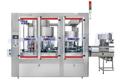 China Rotary piston filling capping monoblock for lubricant, lub oil, engine oil, coolant, brake fluid ,etc for sale